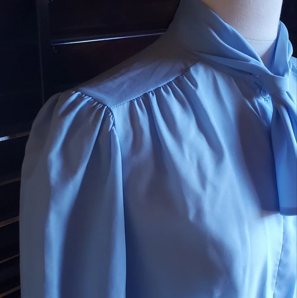 Judy Bond | Tops | Vintage Judy Bond Light Bue Blouse | Poshmark